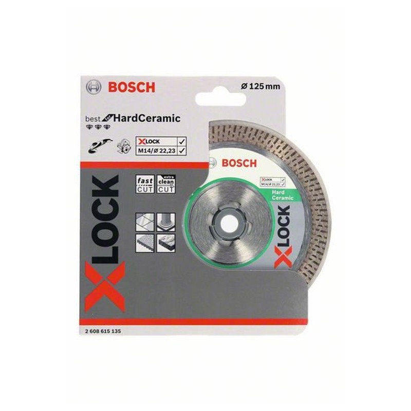Disque à tronçonner diamanté X-LOCK Best for Hard Ceramic Bosch 125mm